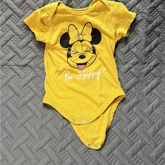 Disney | One Pieces | Disney Yellow Minnie Mouse Bodysuit | Poshmark